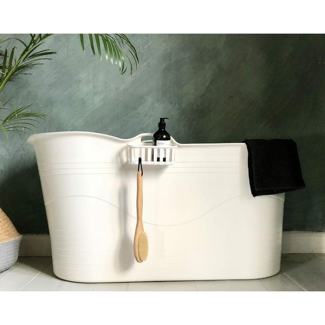 Stor badebalje til voksne - hvid - 123cm - Ekstra kraftig plast og for ...